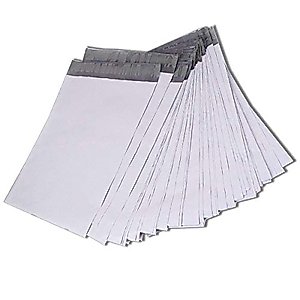 MMBM Poly Mailers, 19x24 Inch, 16000 Pack, 2.5 Mil Thick, Shipping Envelope Mailers, White/Grey, Self Seal and Peal Strip