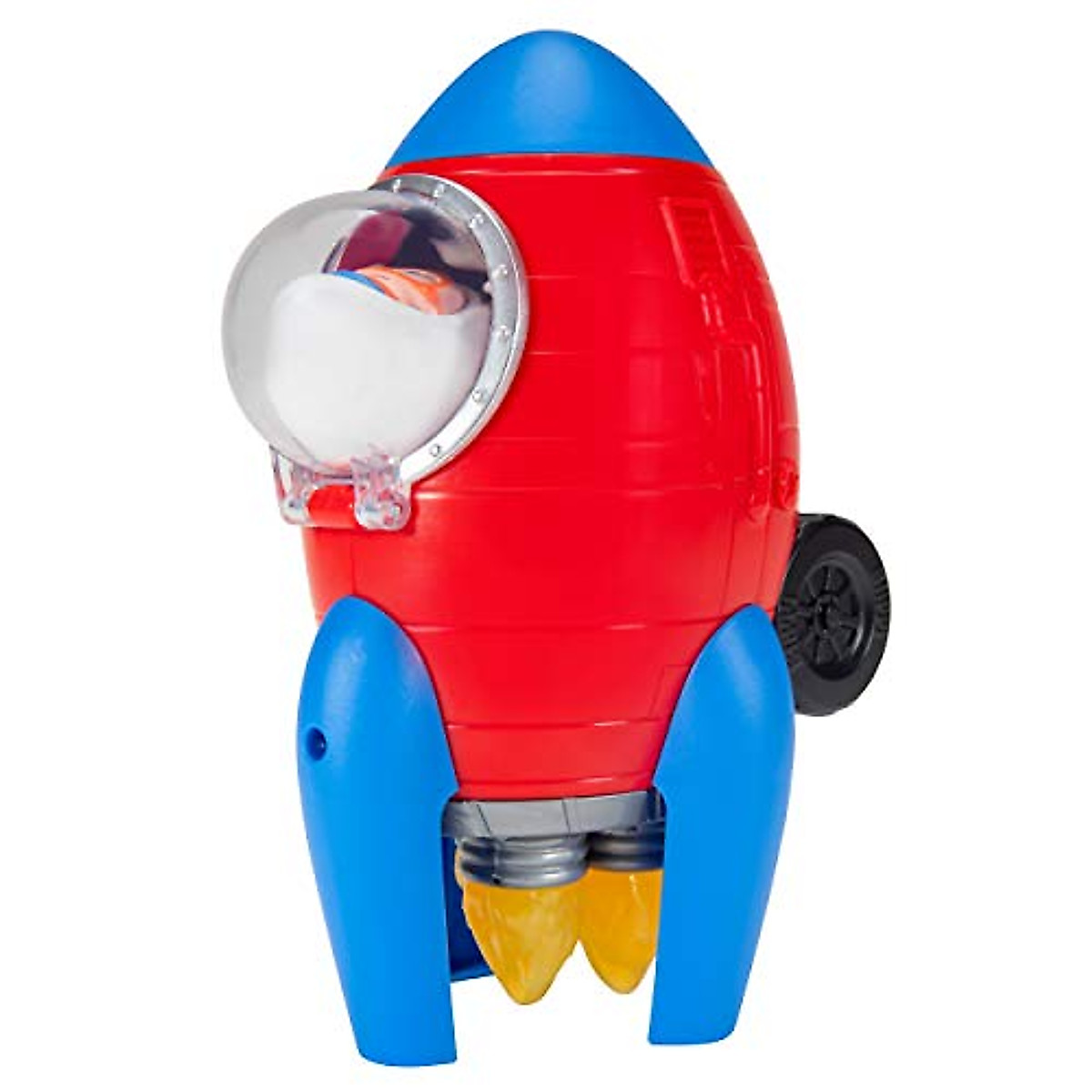 Blippi Rocket Ship - Mini Vehicle with Freewheeling Features Including 2” Classic Character Toy Figure - Imaginative Play for Toddlers, Young Children, Preschoolers