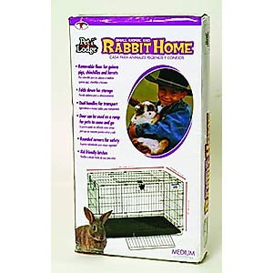 Pet Lodge® Rabbit Cage | Portable Wire Pop-Up Cage | Easy to Clean Pull Out Floors | Indoor Small Animal Cage | Medium