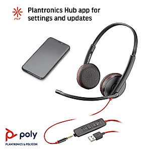 Plantronics 209747-22 Blackwire C3225 Headset,7.4 x 2.4 x 8.6 Inches