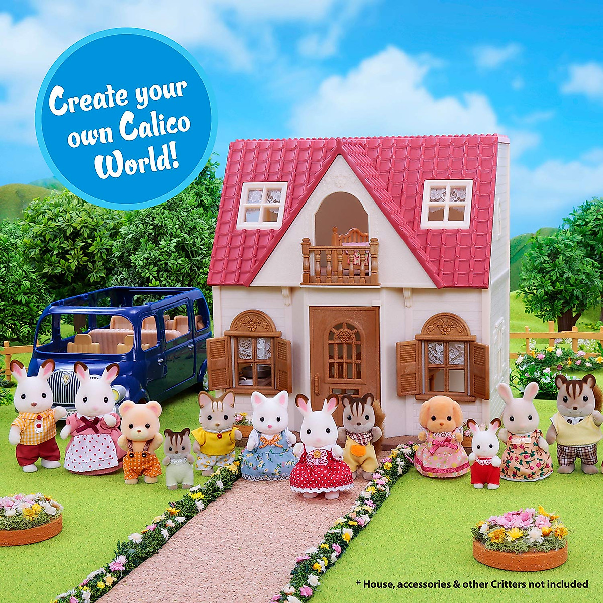 Calico Critters, Hopper Kangaroo Family, Dolls, Dollhouse Figures, Collectible Toys