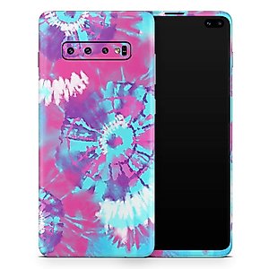 DesignSkinz Spiral Tie Dye V5 Protective Vinyl Decal Wrap Skin Cover Compatible with The Samsung Galaxy S20 (Screen Trim & Back Glass Skin)