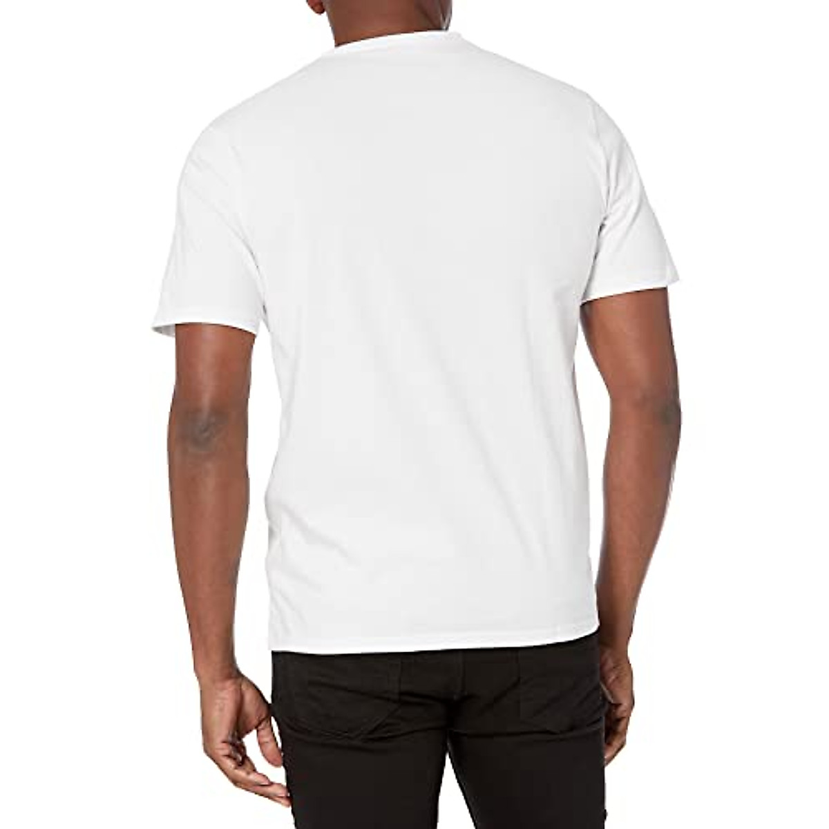 Amazon Essentials Men's Regular-Fit Short-Sleeve V-Neck T-Shirt, Pack of 2, White, Medium