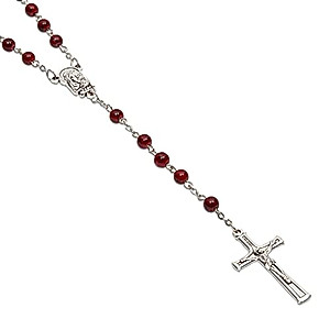 Juvale 12 Pack Catholic Rosary Necklaces for Men and Women, 6 Bead Colors, Assorted Pendants