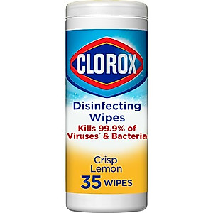 Clorox Disinfecting Wipes, Bleach Free Cleaning Wipes, Crisp Lemon, 35 Count (Package May Vary)