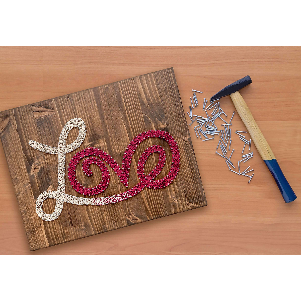 String of the Art Love String Art Kit, American Made Crafting Supplies, DIY Craft Kit for Adults, Beginner to Advanced Crafters