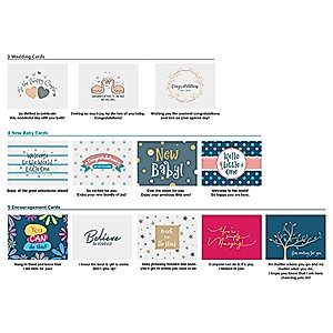 Dessie 60 Unique Large Greeting Cards Assortment with Envelopes and Seals.- Amazing Assorted Cards for All Occasions w/Greetings Inside, Card Organizer.