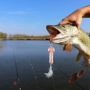 NUOBESTY Fishing Tackle 1 Pc Simulation Metal Fishing Bait Lifelike Lures Fishing Bait with Hooks Artificial Water Lures Fishing Tool Bait Treble Hook Swimbaits Hook Freshwater Zinc Alloy