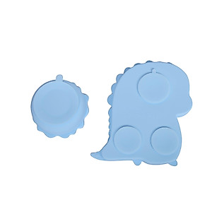 Silicone Baby Feeding Set, Baby Led Weaning Supplies, Eating Essentials Utensils with Suction Plate and Bowl, Pocket Bib, Sippy Cup with Lid, Forks Spoons Snack Container (Tropical Blue) 6M +