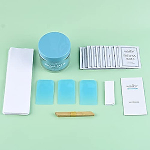 Sugar Wax Kit - Medium All-Purpose Hair Removal Kit with Lemon Juice for Brazilian, Legs, Arms, Bikini, Back, Chest, Face