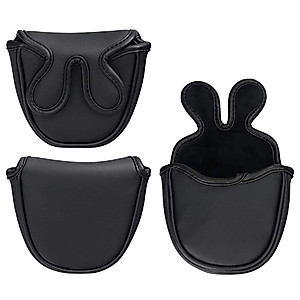 BIG TEETH Mallet Putter Cover Black, Putter Cover Mallet Magnetic, Putter Headcover Mallet for Odyssey Center Shafted Mallet Putter