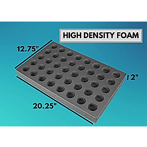 Polar Whale 2 Coffee Espresso Capsule Drawer Organizer Tray Inserts Compatible with Dolce Gusto Kitchen Home Office Waterproof Washable Black Foam 40 Compartment 12.75 x 20.25 Inches