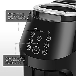 Vimukun Coffee Maker for Gronds Coffee, Coffee and Espresso Machine Combo, 19 Bar Pressure Pump, Removable Water Tank