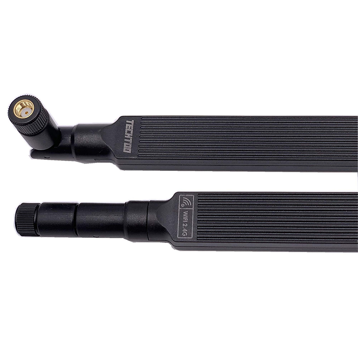 TECHTOO WiFi Antenna 2.4GHz 10 dBi for Wireless Router - Security IP Camera - USB Card Adapter - PCI PCIe Cards - Range Extender - PC Desktop - Drone - Signal Booster (2.4GHz RP-SMA 1-Pack)