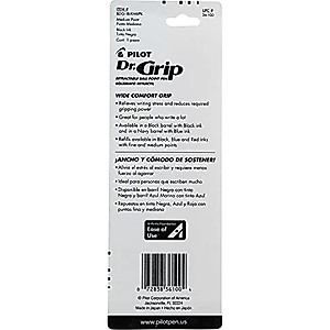Dr. Grip Retractable Ballpoint Pen, Black Ink, 1mm (3 Pack)