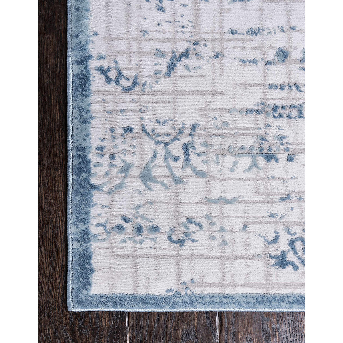 Unique Loom Aberdeen Collection Area Rug - Stanhope (4' 1" x 6' 1" Rectangle, Blue/ Gray)