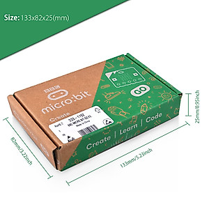 GeeekPi Micro:bit V2 Go Kit Original Microbit V2 Starter Kit, with BBC Micro:bit V2 Board, Battery Holder, 2 AAA Batteries, Micro USB Cable for Coding and Programming