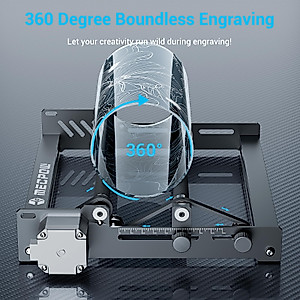 Mecpow G3 Pro Laser Rotary Roller for Engraving Round Objects with Adjustable Y-Bracket, Compatible with Almost All Laser Engraving Machines, Laser Rotary Roller with Height Increase Bracket