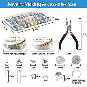 Ybxjges1330Pcs Irregular Crystal Chips, Natural Gemstone Beads Kit with Jump Rings Earring Hooks Pendants Charms Wire for DIY Bracelet Necklace Earring Jewelry Making Supplies