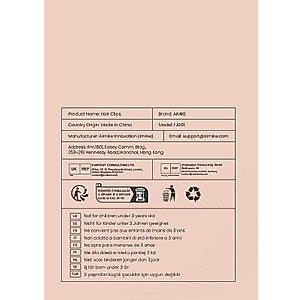 AIMIKE 6pcs Professional Hair Clips for Styling Sectioning, Non Slip Duck Billed with Silicone Band For Hairdresser, Women, Men For Salon and Home Hair Cutting - Brown & Apricot & Black