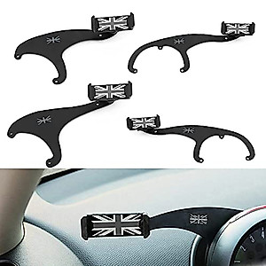 Heinmo for Cooper F54 F55 F56 Smartphone Cell Phone Cup Mount Holder with Cradle Rotatable Clip(for 3.5-5.5 Inch Phone) (Gray Rice)