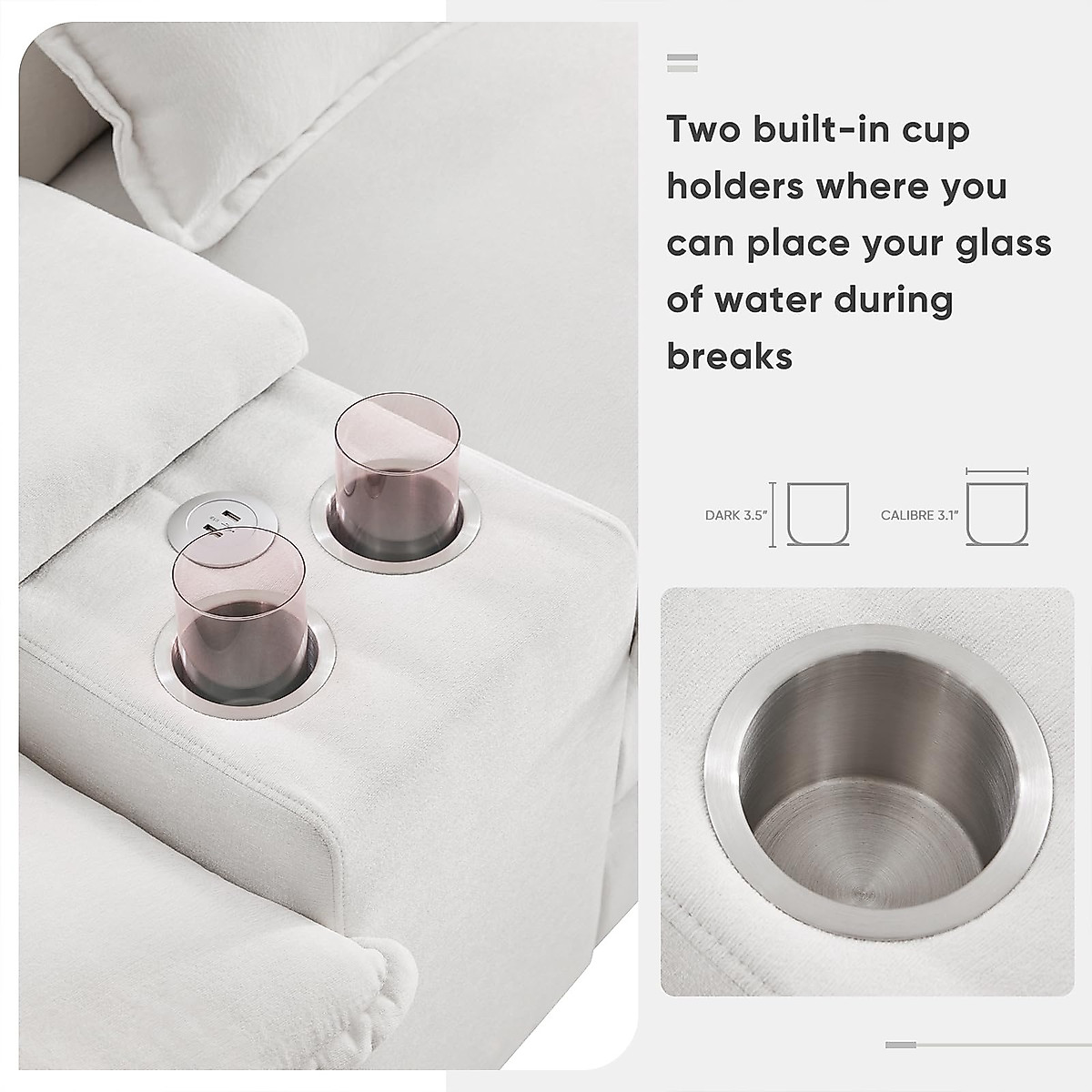 Neylory Modular Sectional Sofa, 123" Chenille Sectional Couches for Living Room, Modern U Shaped Cloud Couch Large Overstuffed Sofa with Chaise for Bedroom Apartment Office Beige