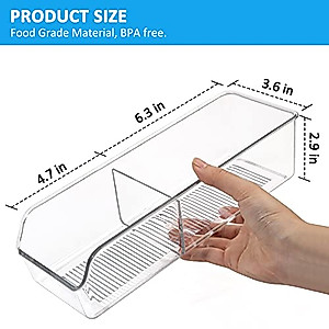 FUCDTEFC Tea Bag Organizer, Tea Bag Holder Box Storage Bin, Clear Tea Packet Plastic Drawer, Sugar Packet, Coffee, Condiment, Tea Spice Bag Holder for Kitchen Cabinet, Countertop, Fridge