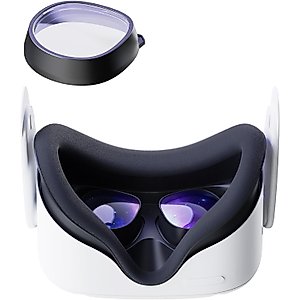 Amavasion Glasses Lenses Compatible with Quest 3S/2, VR Lenses Insert Easy-to-Install Frame Plus Lens Combination SPH:-5.25(One Lens)