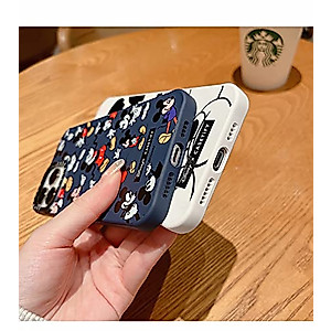 Catoon Mouse Phone Case for iPhone 13/14 Cover Case, Silicone TPU Anti-Drop iPhone13/14 White