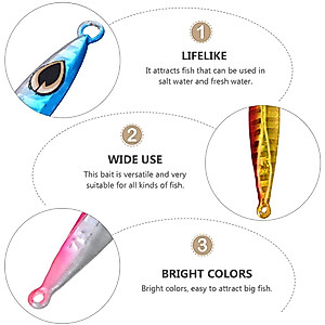 BESPORTBLE 12 pcs Metal Bait Hard Fish baits Hard Lures kit Hard Fishing Lures Fishing Kits Swim Fishing Fish Hook Bait Iron Lures swimbait Saltwater Lures Fishing Tools Iron Plate Fake Bait