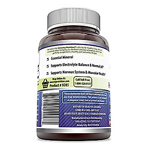 Amazing Formulas Potassium Gluconate 99 Milligrams - 250 Tablets (Non-GMO,Gluten Free) -Balances pH Levels - Supports Muscular Health