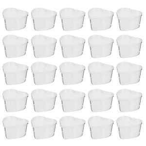Didiseaon 50Pcs Heart Shaped Condiment Container Clear Plastic Seasoning Containers Small Boxes with Lid Bowl for Home Kitchen Takeout Use 50ml