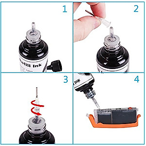 CoYlBod Refill Ink Kit PGI-250 PGBK CLI-251 / PGI-250XL CLI-251XL PGI-270 PGBK CLI-271 / PGI-270XL CLI-271XL PIXMA MG7520 MG7120 MG6320 IP8720 MG7720 TS8020 TS9020, for Refillable Cartridges or CISS