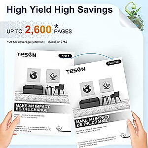 TN360 TESEN Compatible Toner Cartridge Replacement for Brother TN330 TN360 TN-330 TN-360 High Yield for Brother DCP-7040 DCP-7030 MFC-7840W MFC-7440N MFC-7345N MFC-7340 HL-2170W HL-2140 2 Packs