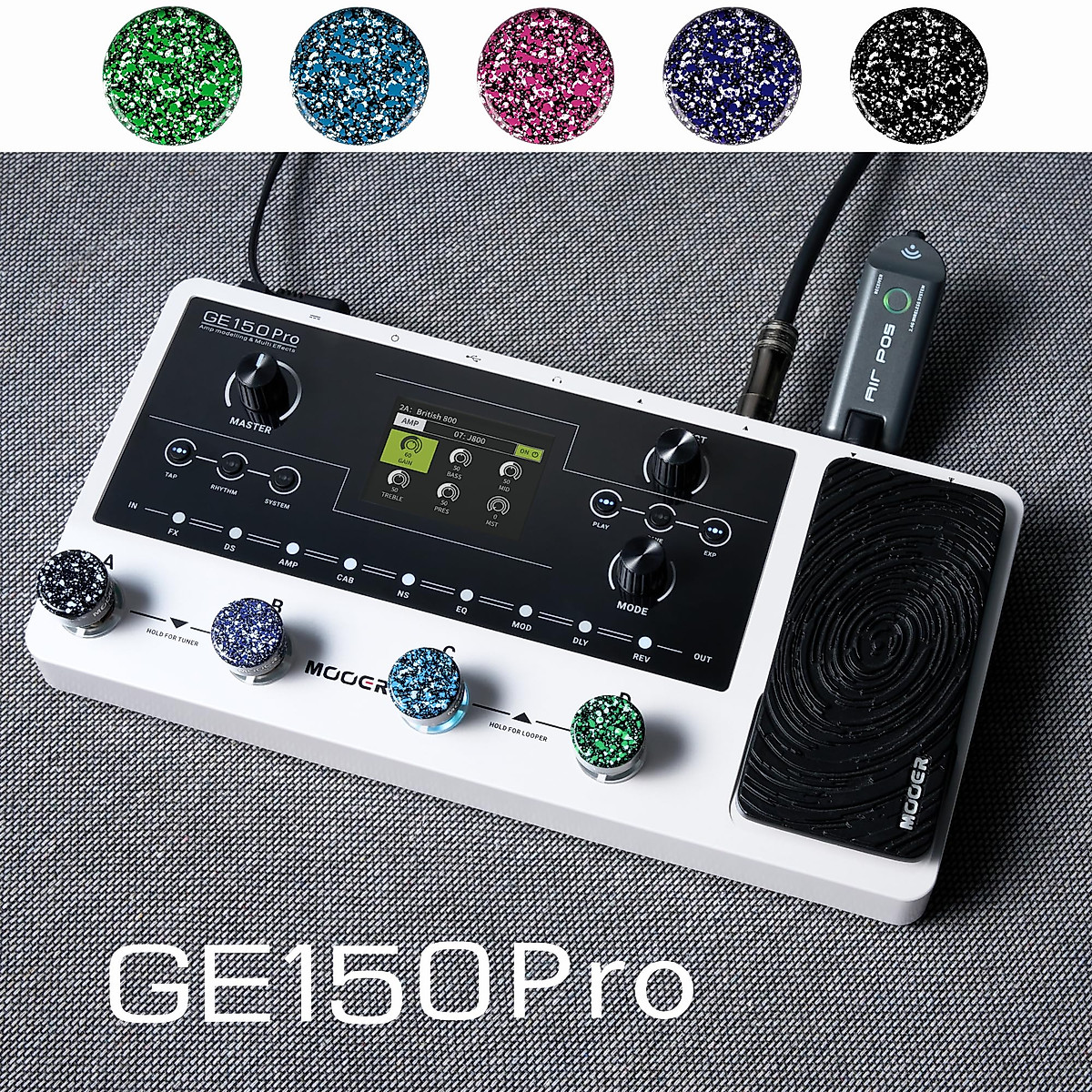 MOOER Metal Crush FT-MRB05 Universe Series Colorful Metal Footswich Toppers for Guitar Effects Pedal, Bass Effects Pedal