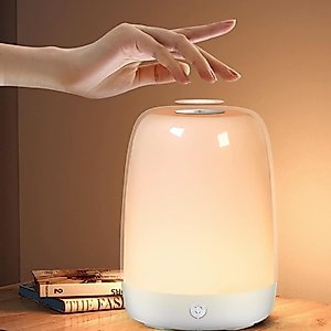Orenic Nursery Night Light for Baby, Dimmable Warm Light & 5 Color Changing Touch Night Lamp, USB Rechargeable for Kids Room,Breastfeeding,Toddlers Bedroom