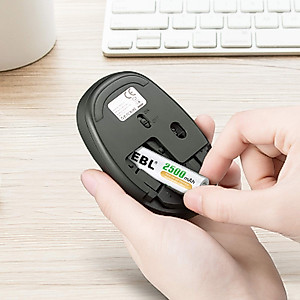 EBL 10 Counts AA Batteries 2500mAh 1.2V High Performance Precharged Ni-MH AA Rechargeable Batteries