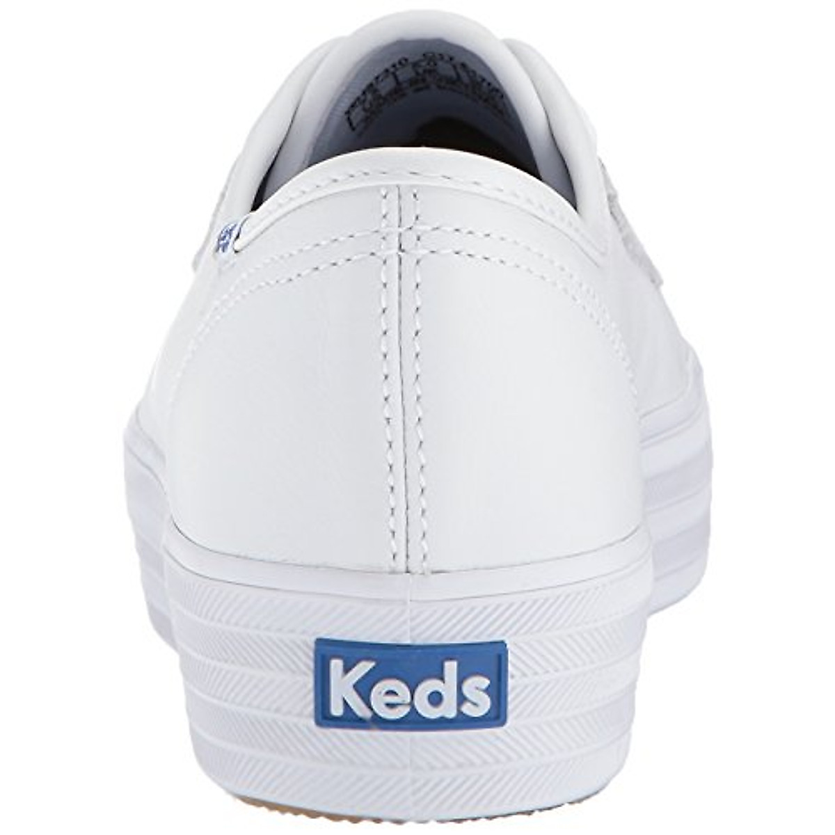Keds Women's Triple Kick Leather Fashion Sneaker,White,7 M US