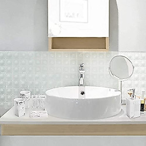 Set of 2, Bathroom Accessories Set，Marble Look Bathroom Sets for Counter Top Restroom Apartment Decor Stuff, Imitated Resin Kits, Gift for Women and Men