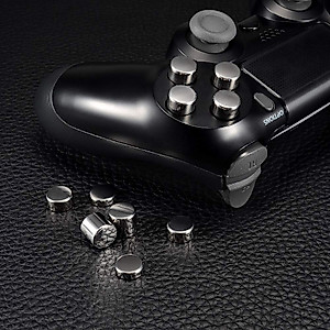 eXtremeRate Magnetic Metal Bullet Buttons for PS4 Controller, Adjustable Action Buttons, Replacement Parts Repair Kit for PS4 Slim Pro Controllers (20 in 1)
