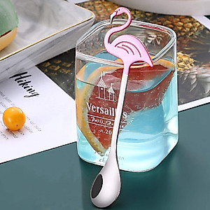 Maydahui 2PCS Flamingo Spoons 5.1 inch Animal Spoon18/10（304）Stainless Steel Dessert Coffee Stirring Spoon Teaspoon Tableware Kitchen Tools