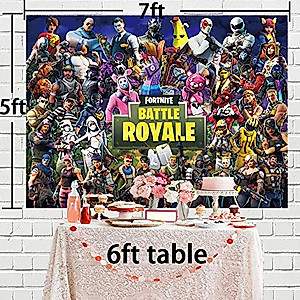 Battle Royale Backdrop Poster Video Game Photo Background Party Supplies Happy Birthday Gamer Banner Kids Wall Decoration 7x5Ft