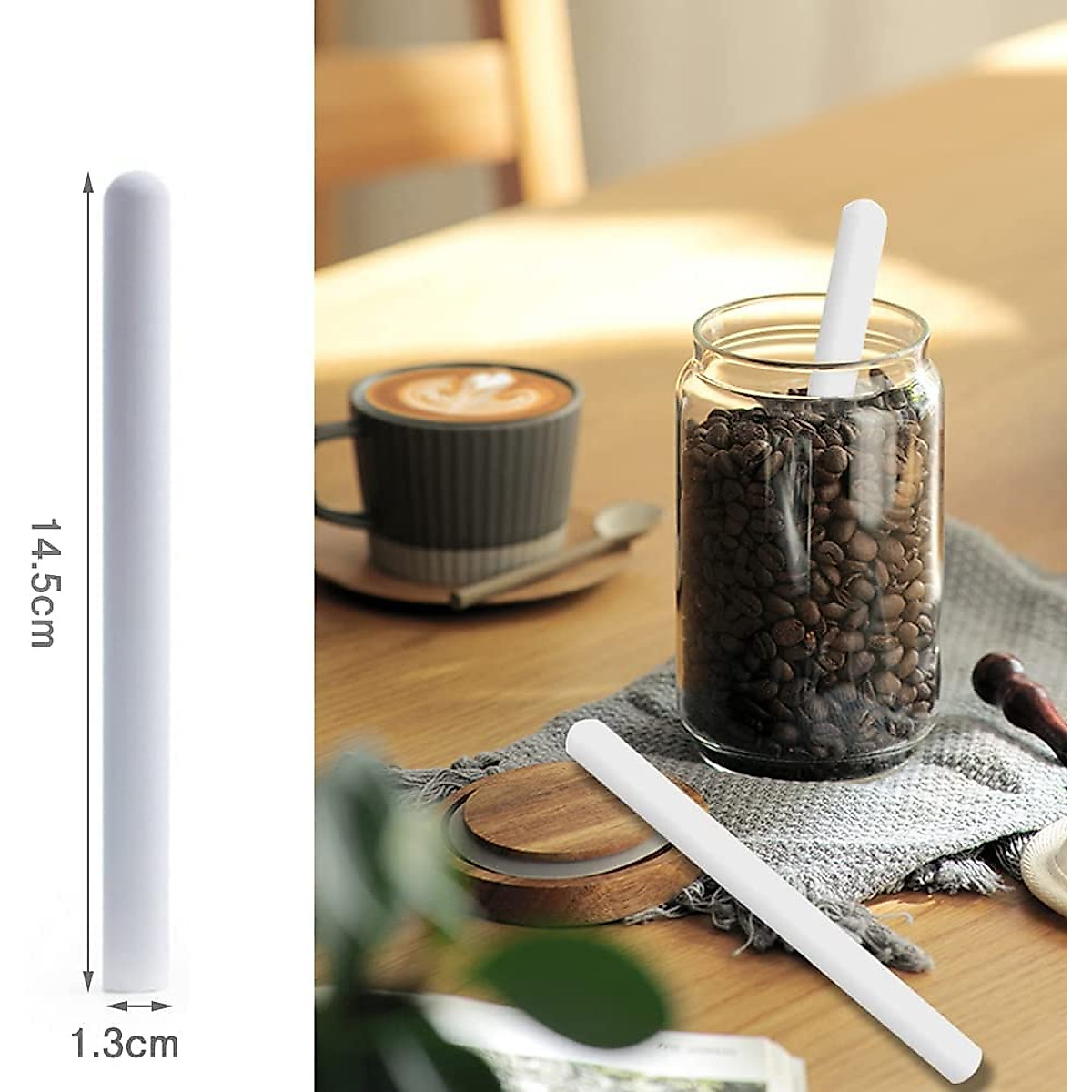 EBIEFLY 4X Diatomite Drying Stick Moisture Absorbing Stick Cleaning Water Absorption Rod Diatomaceous Earth Desiccant Home Kitchen, Clothing/Lab Supplies, White