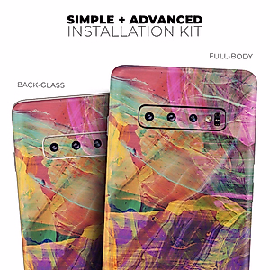 DesignSkinz Liquid Abstract Paint Remix V71 Protective Vinyl Decal Wrap Skin Cover Compatible with The Samsung Galaxy S20 (Screen Trim & Back Glass Skin)