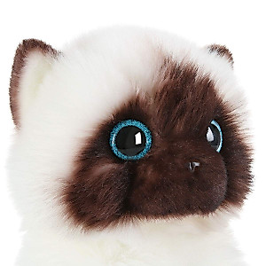 Cuddly Emulation Siamese Cat Stuffed Animals Toy Cushion Doll, Siamese Cat Plushie Toys Best Birthday Christmas Fiesta Great Gifts for The Children Kids Baby Toys (8" /20cm)