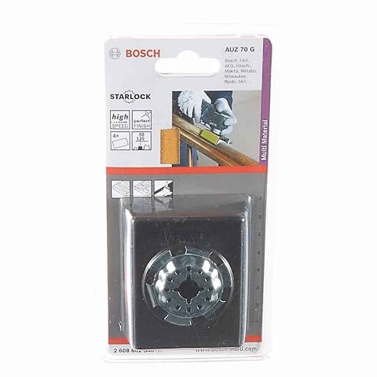 Bosch Professional 1x Profile Sander Starlock AUZ 70 G (for sanding of round materials, Accessory Multitool)