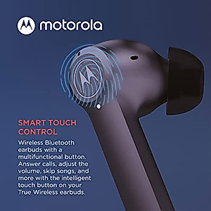 Motorola Moto Buds-S ANC - True Wireless Bluetooth Earbuds with Microphone and Active Noise Cancellation, IPX5 Water Resistant, Touch Control, Comfort Fit, Includes Micro Charging Case, Black