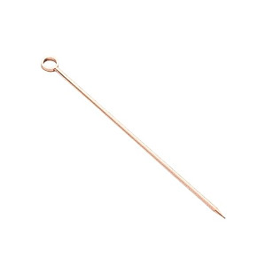 Restaurantware 4.5-inch Stainless Steel Cocktail and Martini Picks: Perfect for Professional Bars or At Home Use - Copper Plated Skewer For Fruit or Olive Garnishes - 10ct Toothpicks