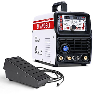 ANDELI Tig Welder Ac/Dc,110V/220V 200AMP Aluminum Tig Welder,Stick Tig Cold Multiprocess Tig Welding,Arc Protable Welding Machine