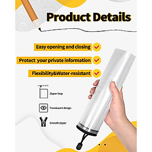 SUNEE Multisize Mesh Zipper Pouches (Black, 21 Packs), Water-Resistant Zip Bag for School Office Supplies, Puzzles & Games Organizing Storage